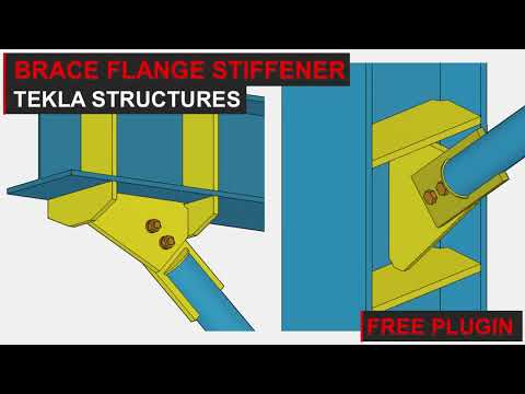 Brace Flange Stiffener - Tekla Structures Plugin