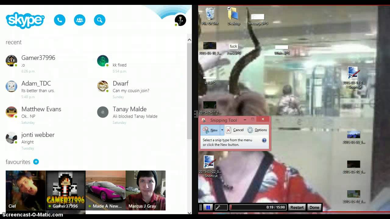 How to take screenshot of skype on Windows 8 - YouTube
