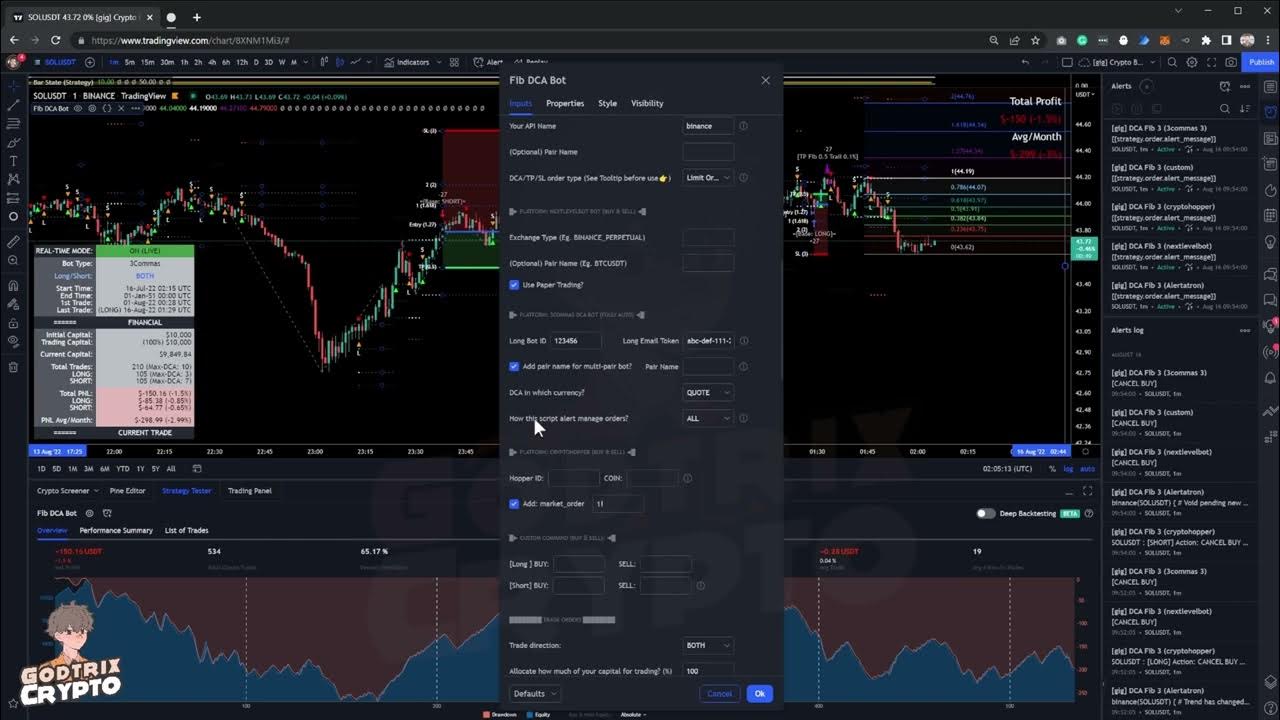 Custom Pine Script Dev | Fib DCA Auto-trading Bot Script | Tutorial ...