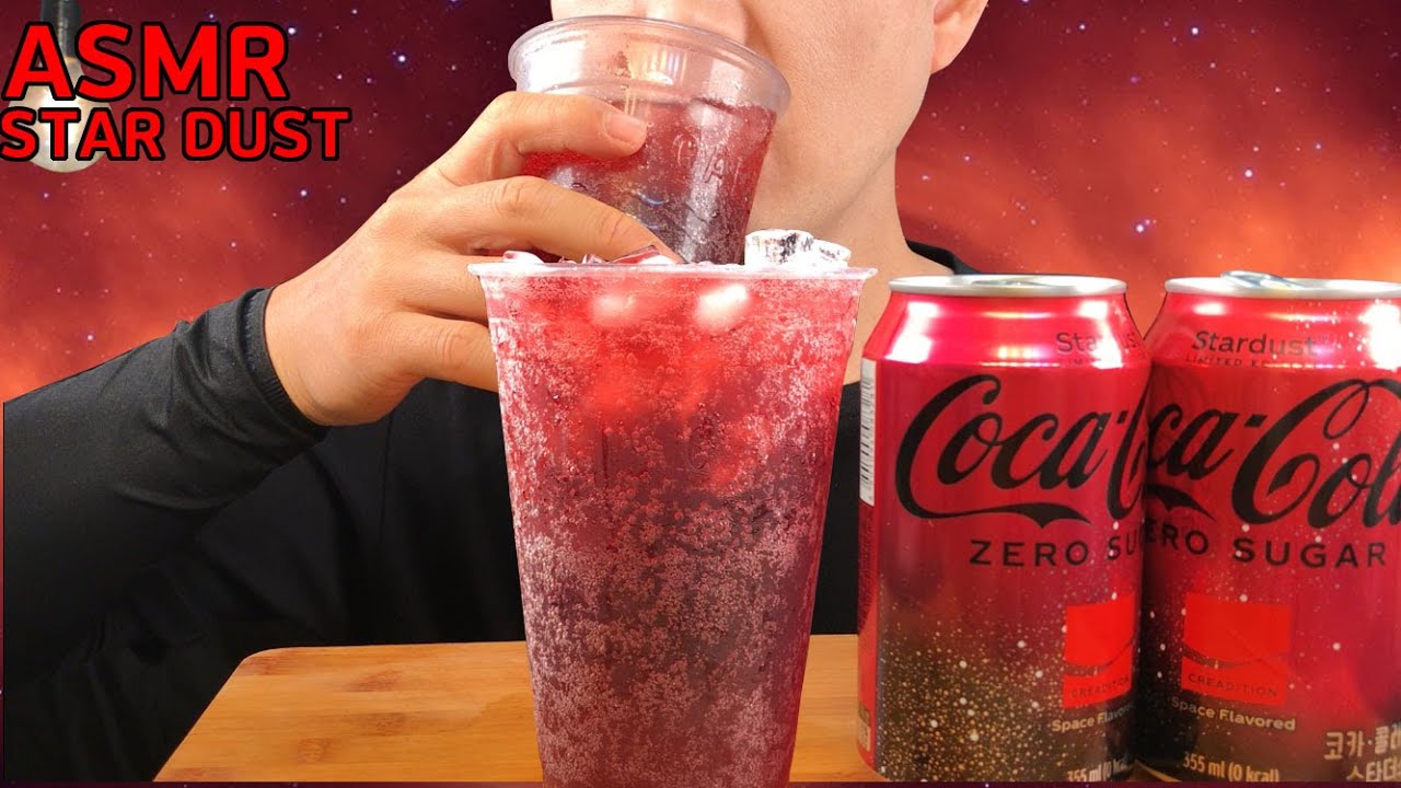 [ASMR]코카콜라 스타더스트 신제품 얼음컵 음료수먹방(NO TALKING) COCA COLA STAR DUST ZERO ...