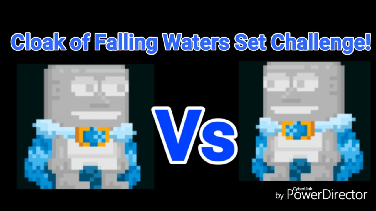 Growtopia - Cloak of Falling Waters Set Challenge! - YouTube