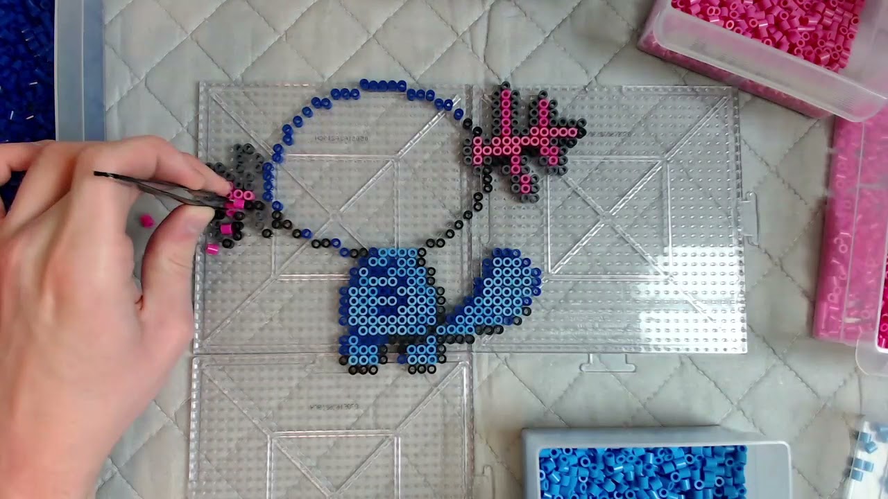 #194 Wooper - Pokémon Perler Bead Timelapse - YouTube