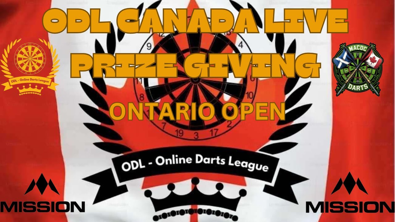 ODL Canada Live Ontario Open Prize giving #missiondarts #darts ...