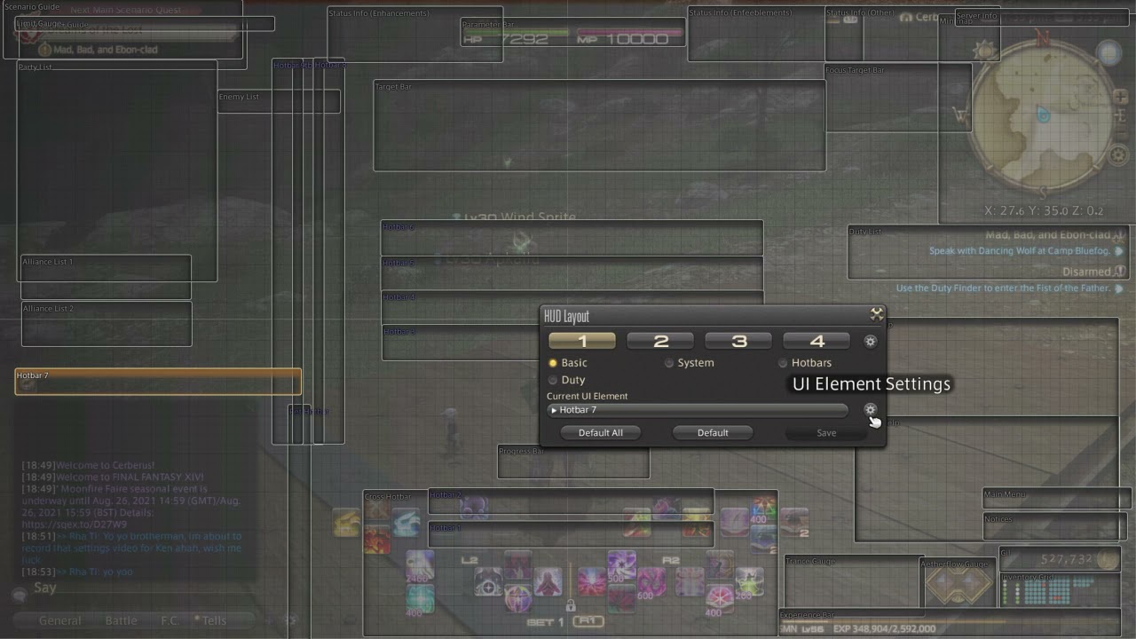 FINAL FANTASY XIV - HUD Layout for Console/Controller Users - YouTube