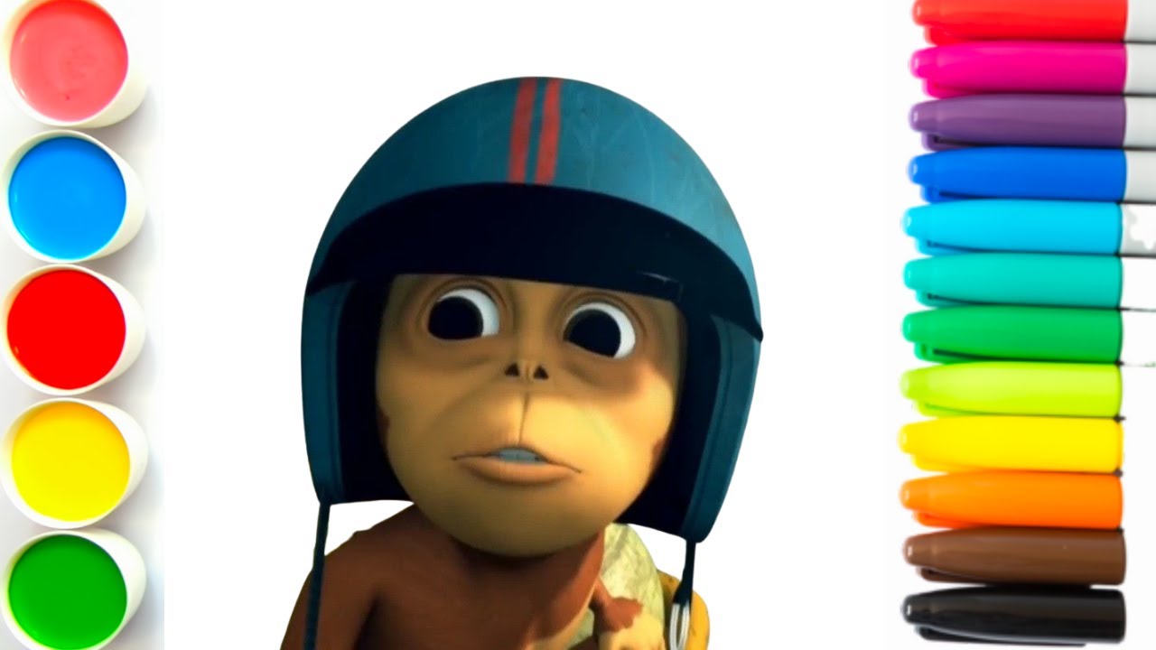 Cara Menggambar Monyet di Upin & Ipin untuk Anak-anak, Mudah dan Lucu ...