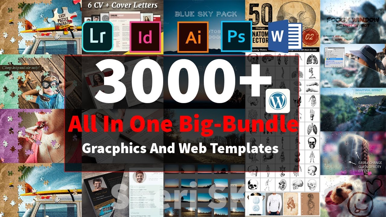 3000+ All In One Graphics And Web Templates Big Bundle |Sheri SK - YouTube