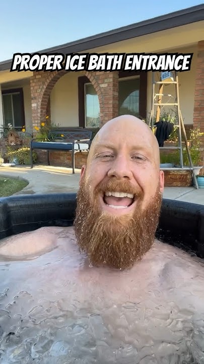 Proper ice bath entrance 🧊 #icebath #coldplunge #music - YouTube