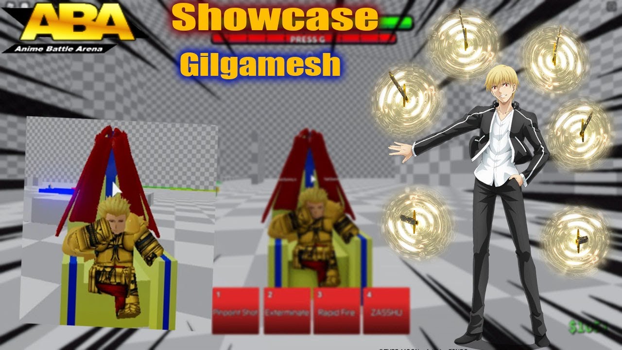 Showcase de Gilgamesh en ABA | Roblox: Anime Battle Arena - YouTube