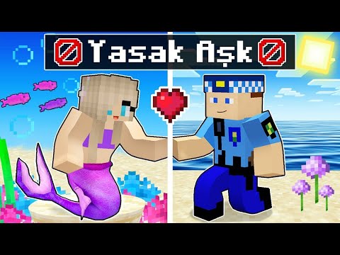 DENİZ KIZI BERCA VS KEREM KOMİSER YASAK AŞK! Filmi -Minecraft