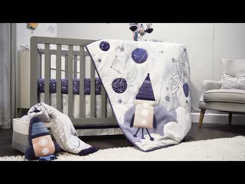 Lambs & Ivy Sky Rocket Baby Crib Bedding Nursery Video