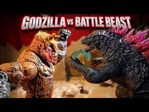Godzilla Vs battle beast part 2 stop motion battle @The_official_EGM 