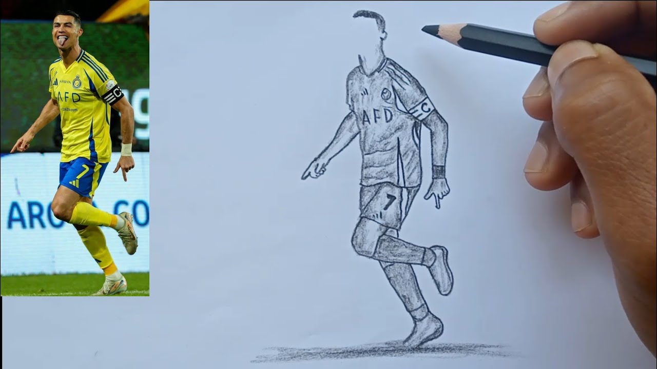 Drawing Cristiano Ronaldo's Legendary Goal Celebrations - YouTube