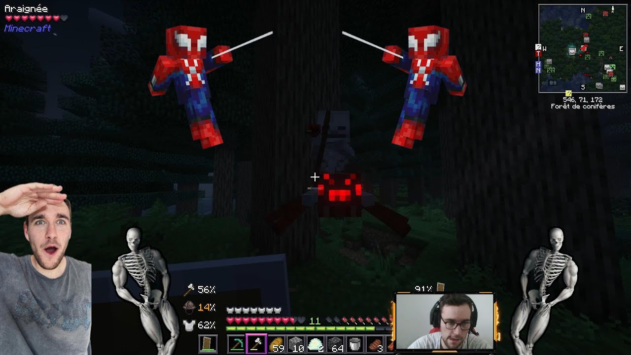 (UN SPIDERMAN BODYBUILDER M'ATTAQUE!!) Kal vs Better Minecraft v4 ...
