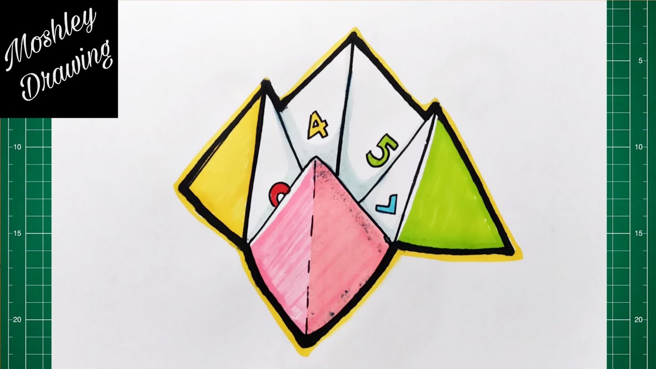 How to Draw a Paper Chatterbox Step by Step - YouTube