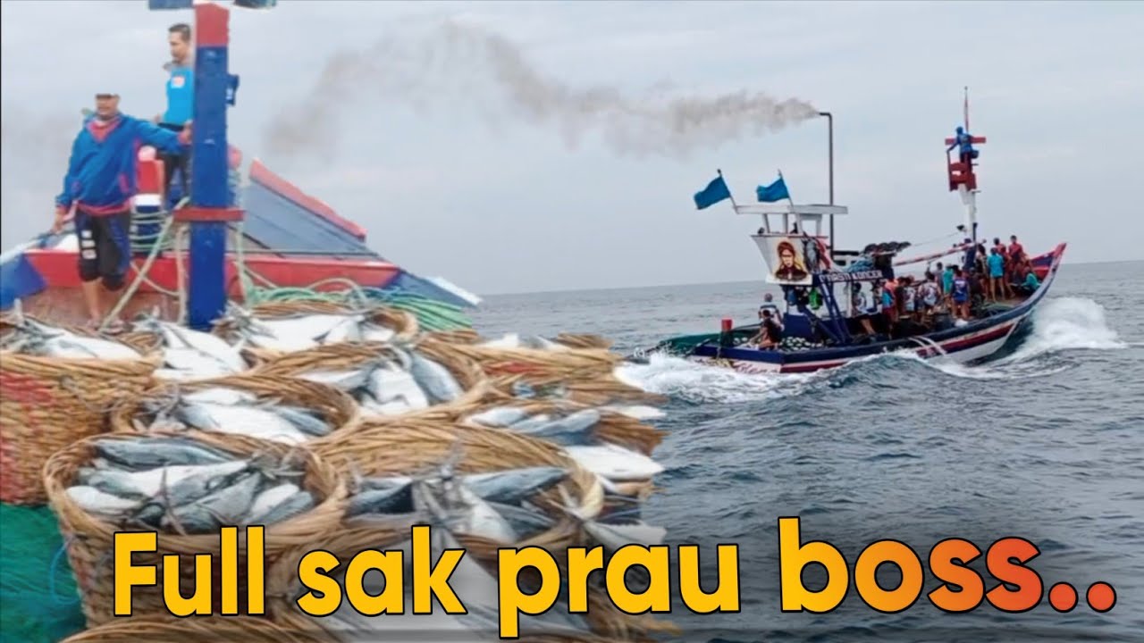FULL SATU KAPAL SEKALI TEBAR JARING || BABON IKAN TONGKOL || NELAYAN ...