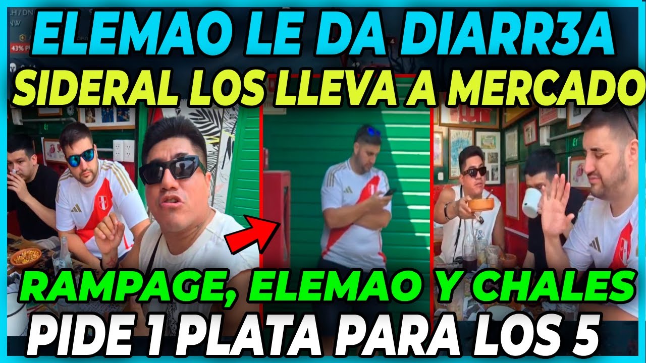 😲MIS3RABL3😲 SIDERAL LLEVA A ELEMAO, RAMPAGE Y CHALES A COMER AL MERCADO ...