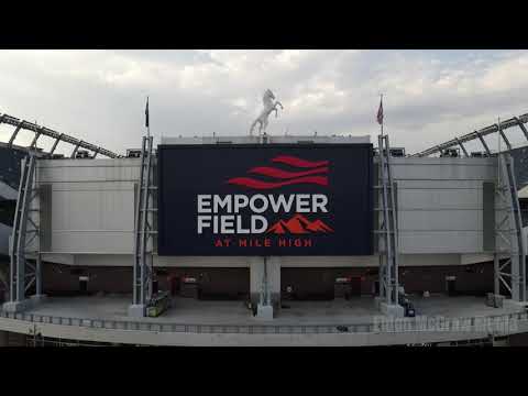 Empower Field at Mile High Stadium drone video - YouTube