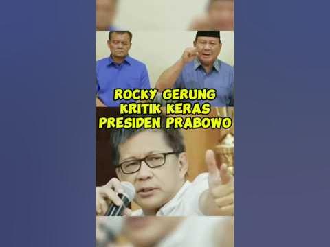 Rocky Gerung Kritik Keras Presiden Prabowo Kampanyekan Ahmad Luthfi di Pilkada - YouTube