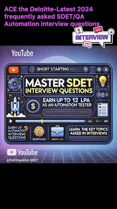 Mar 2025-Deloitte-Interview Questions asked for Automation QA JAVA | SDET/QA Automation. - YouTube