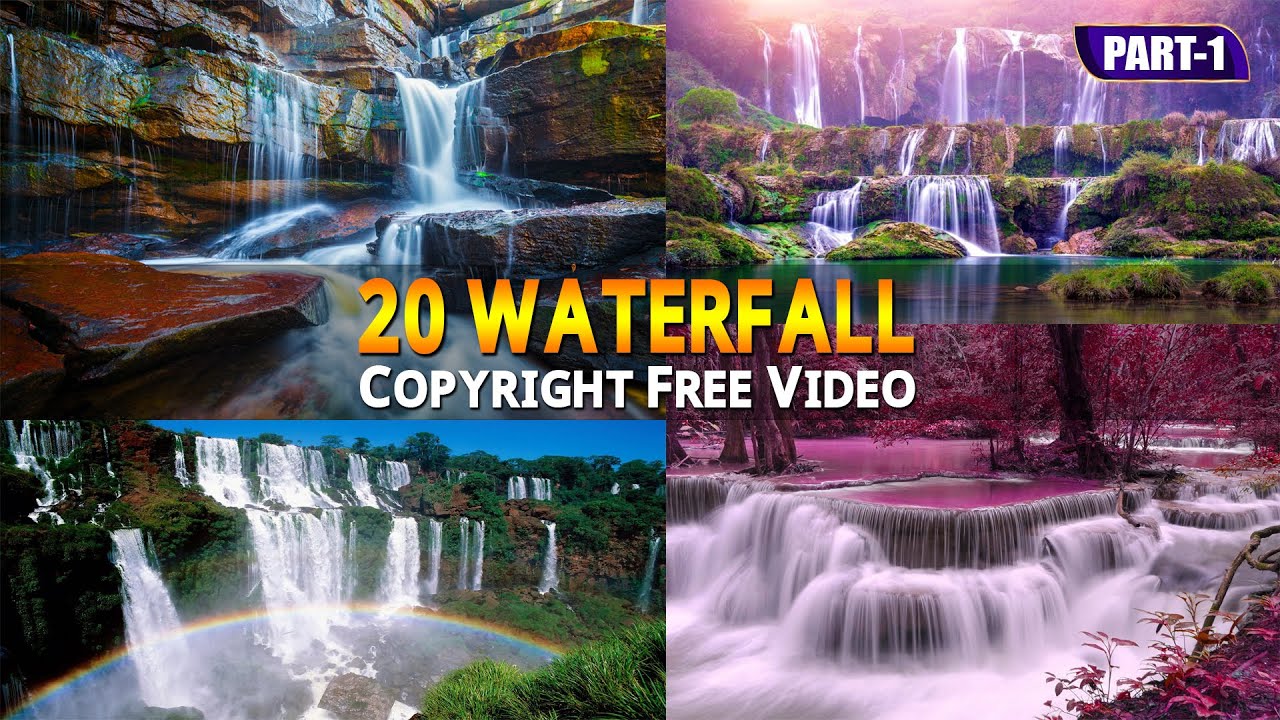 20 Most Beautiful Waterfall Stock Video | 4k VIDEOS | NATURE Relaxing ...