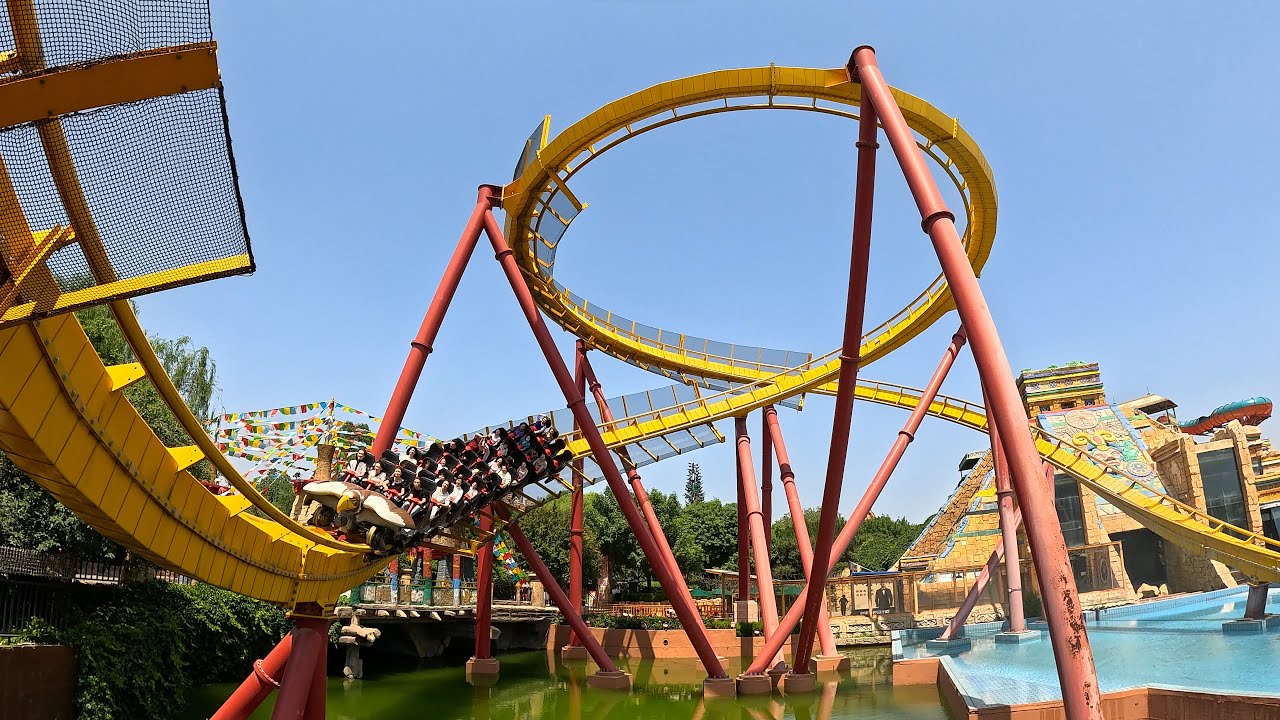 Flight of the Himalayan Eagle Music Roller Coaster Off Ride Footage ...