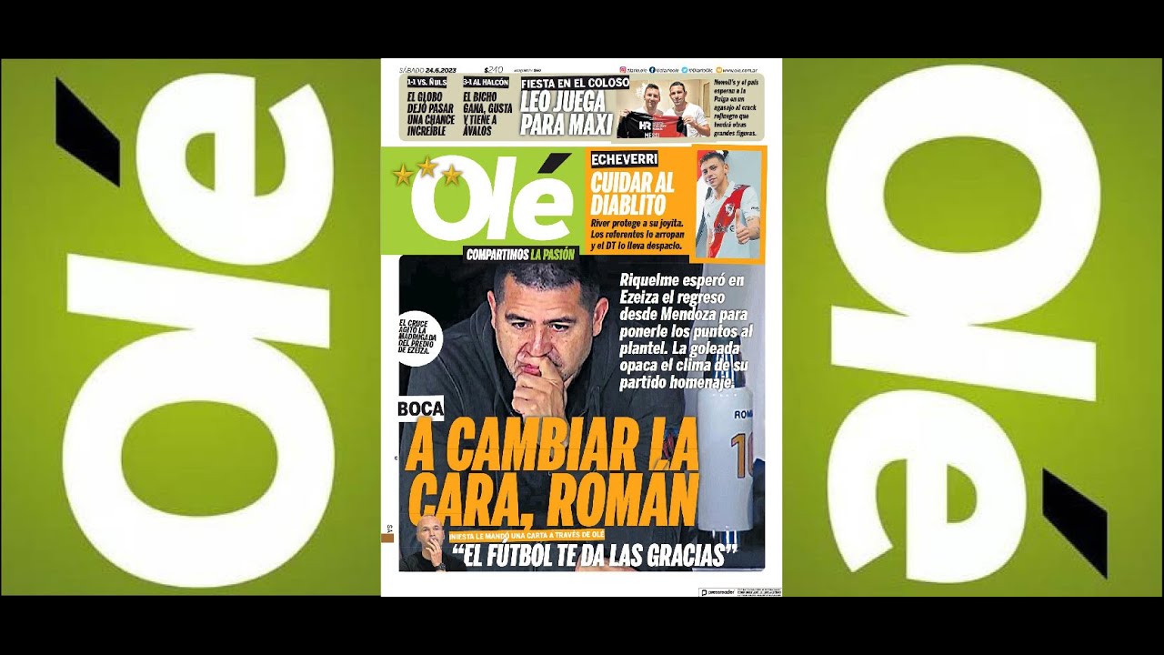 🗞 UNBOXING - DIARIO DEPORTIVO OLE ⚽️ - ARGENTINA 🇦🇷 - 24 DE JUNIO DE ...
