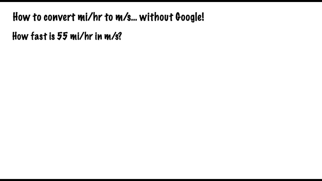 MPH To MPS YouTube mph-to-mps-youtube