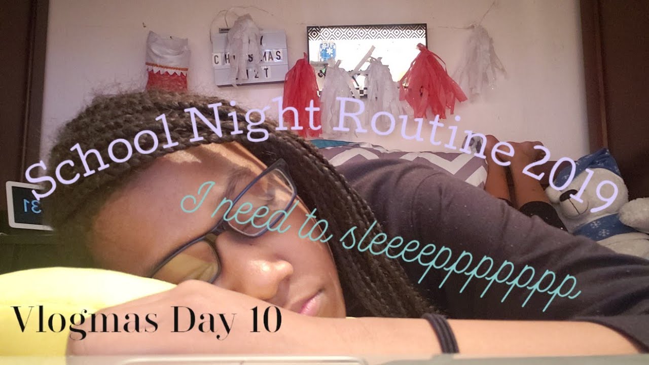 Middle School Night Routine 2019| Vlogmas Day 10 - YouTube