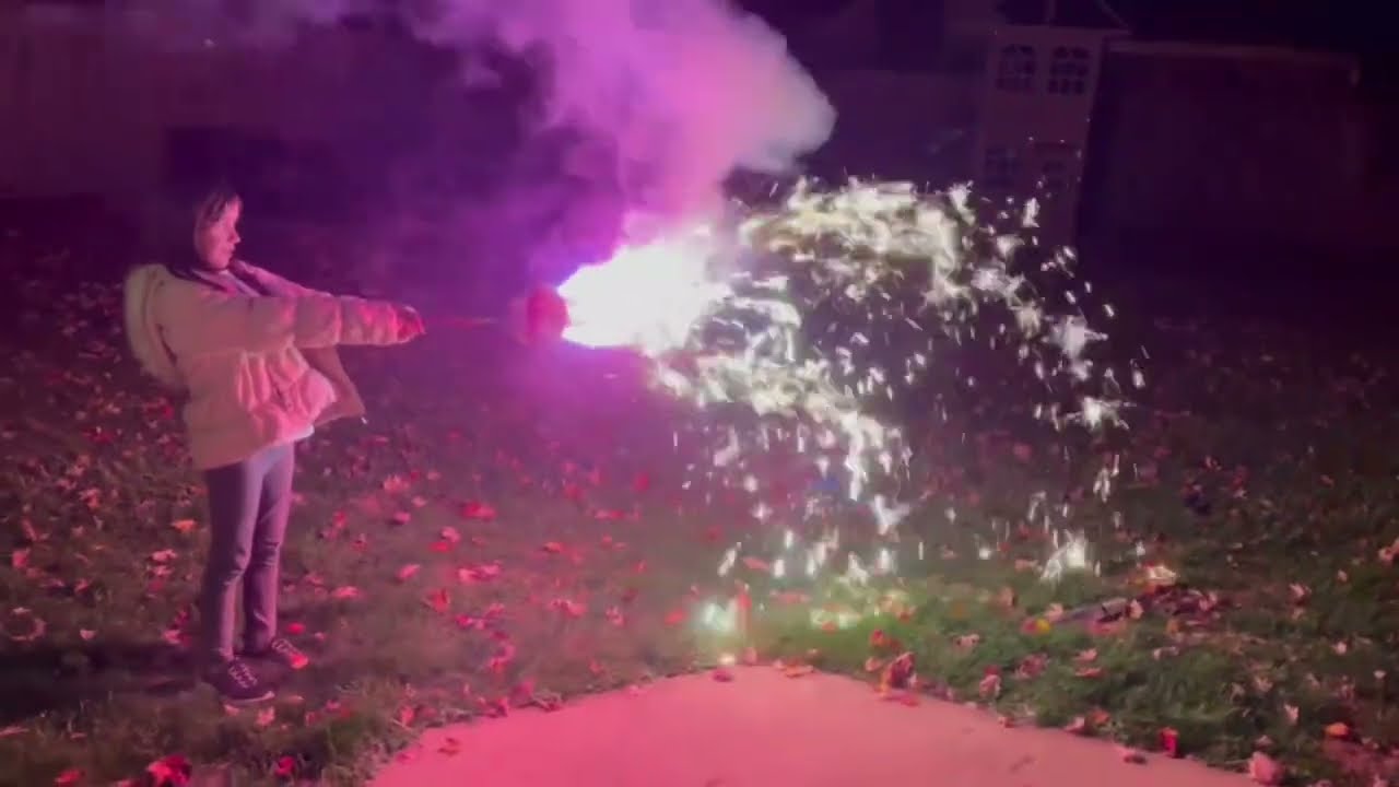 When Mom’s Away, the Pyros Will Play - Hand Fountain Fireworks! - YouTube