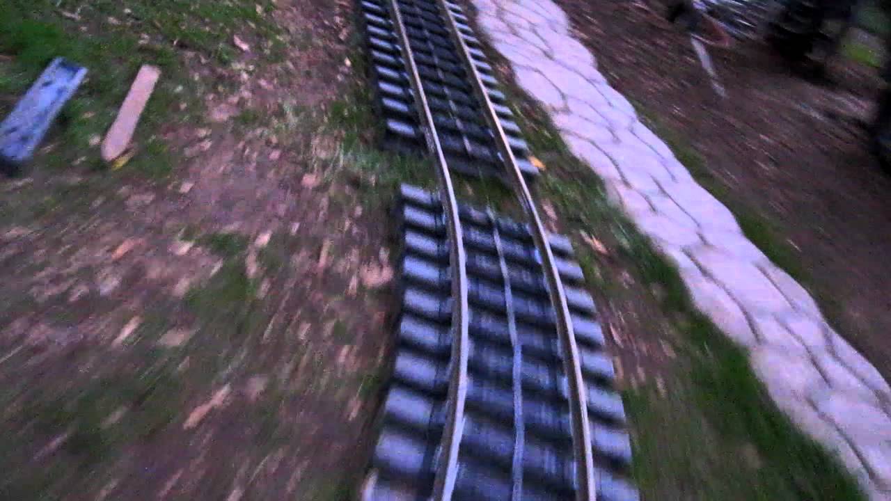 7.5 inch gauge railroad track test #4 - YouTube