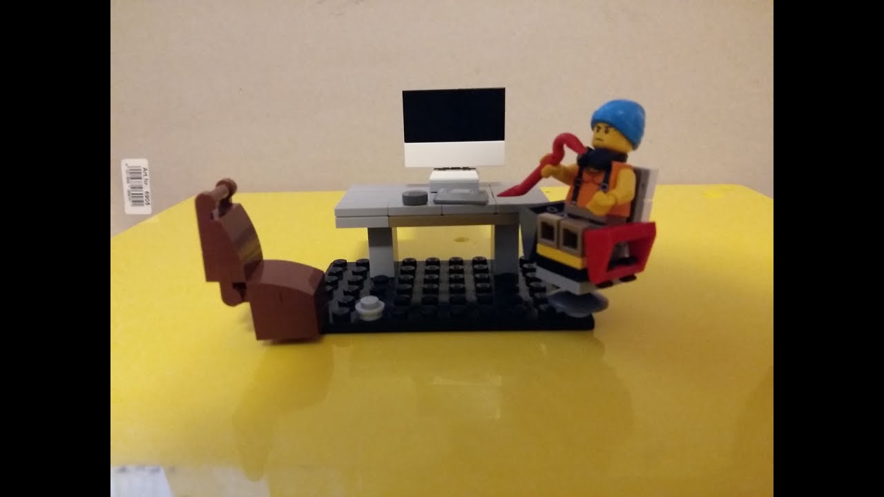 how to make a lego office and two comfortable chairs out of lego! - YouTube