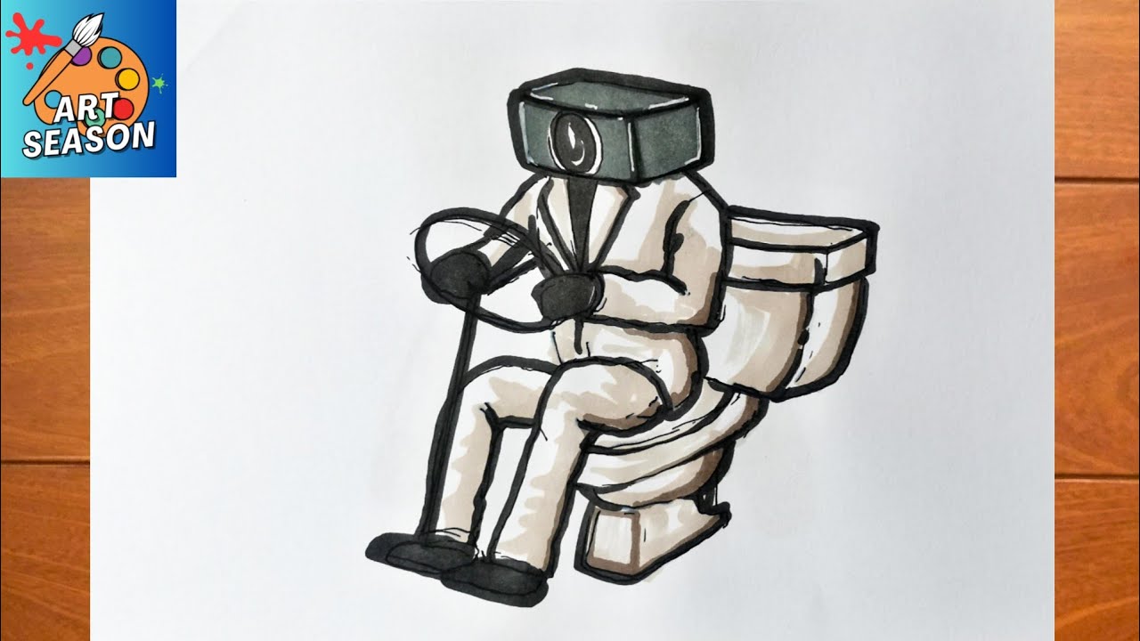 How to Draw Boombox Man Bike from Skibidi Toilet - YouTube