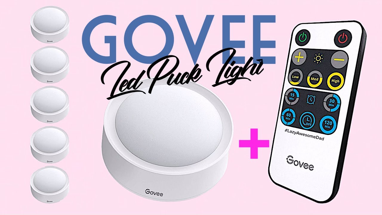 Govee LED Puck Light Unboxing Review and Install by 11 Year Old - YouTube