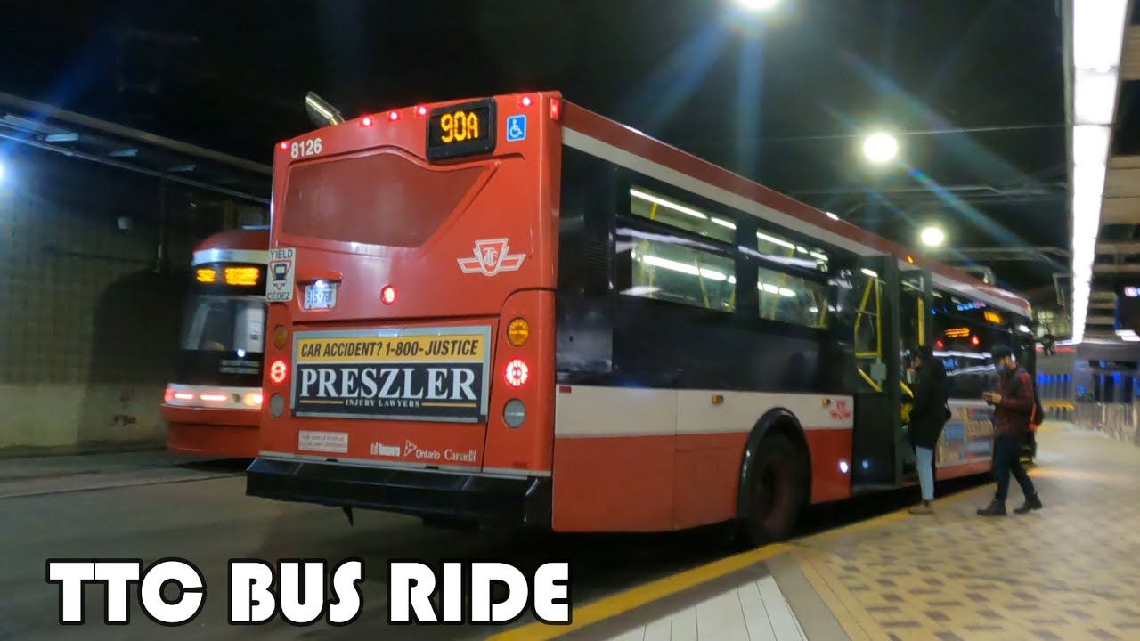 TTC Route 90A Bus Ride From St Clair West Station To Oakwood - YouTube