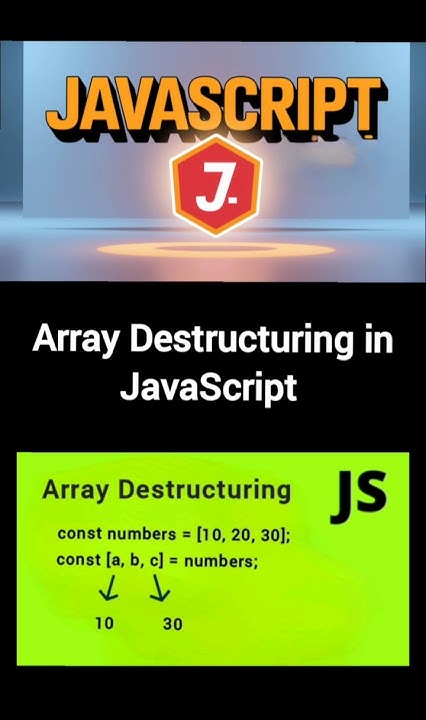 Day 27 | Array Destructuring Explained in 60s #short#shorts#js#javascript#frontend#coding#array ...