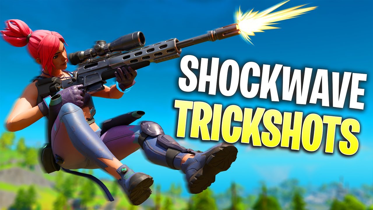 TRICKSHOTS WITH THE MYTHIC SHOCKWAVE LAUNCHER - Fortnite Season 3 W ...