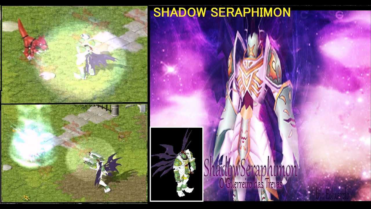 Todas ALL Skill Black Shadow Seraphimon - YouTube