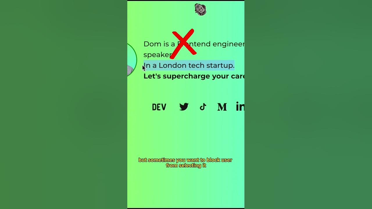 Disable Text Selection Webdevelopment Javascript Programming Vscode