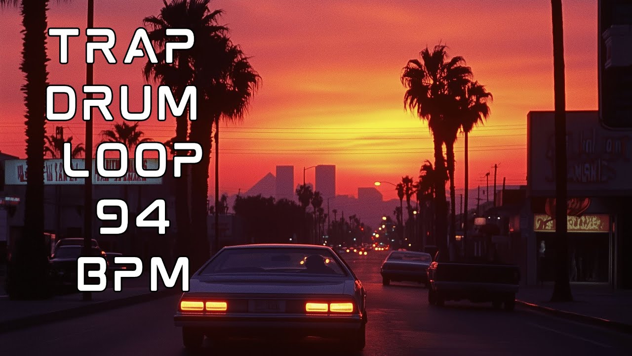 Trap Drum Loop | 94 BPM | Slow & Hard-Hitting Trap Beat Drums - YouTube