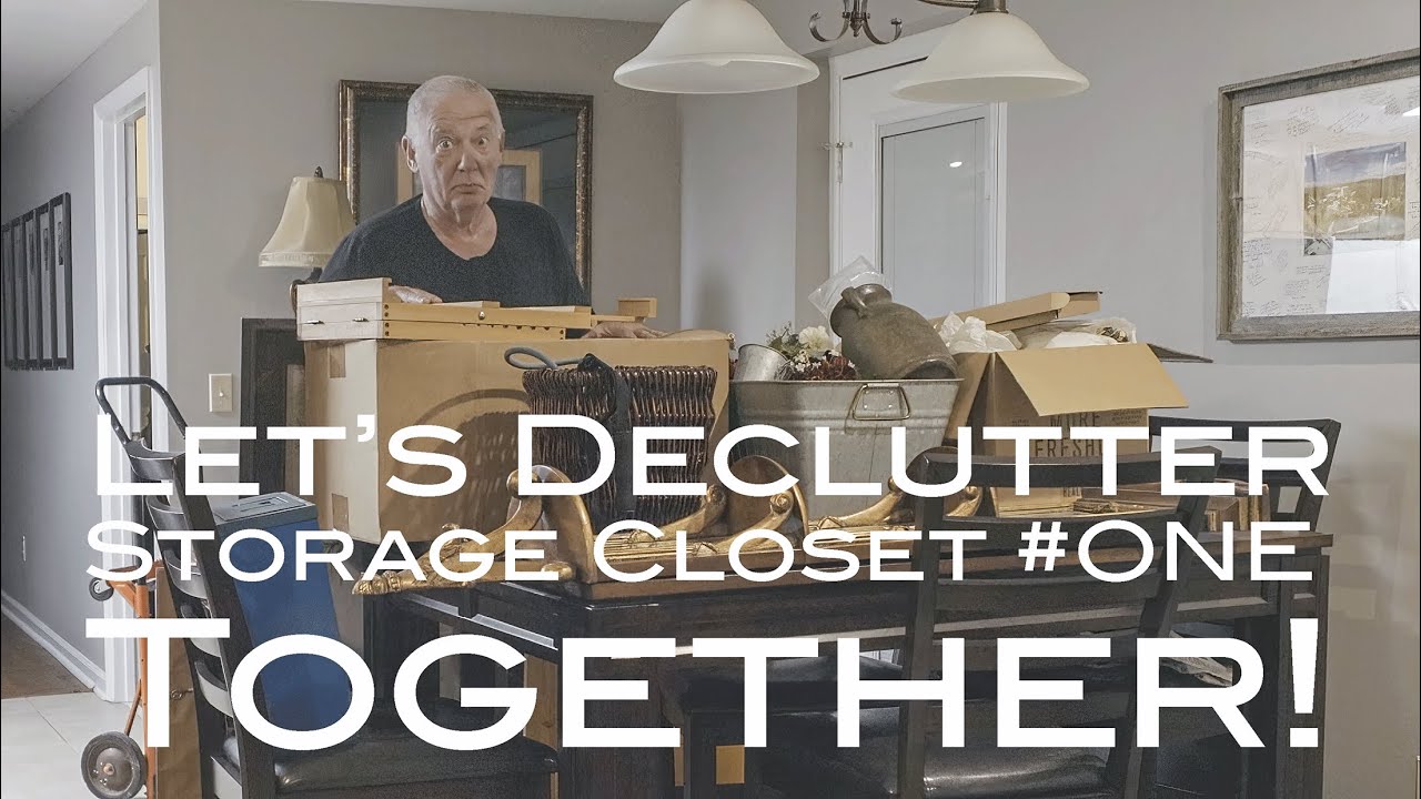 Let's Declutter Storage Closet #ONE Together - YouTube