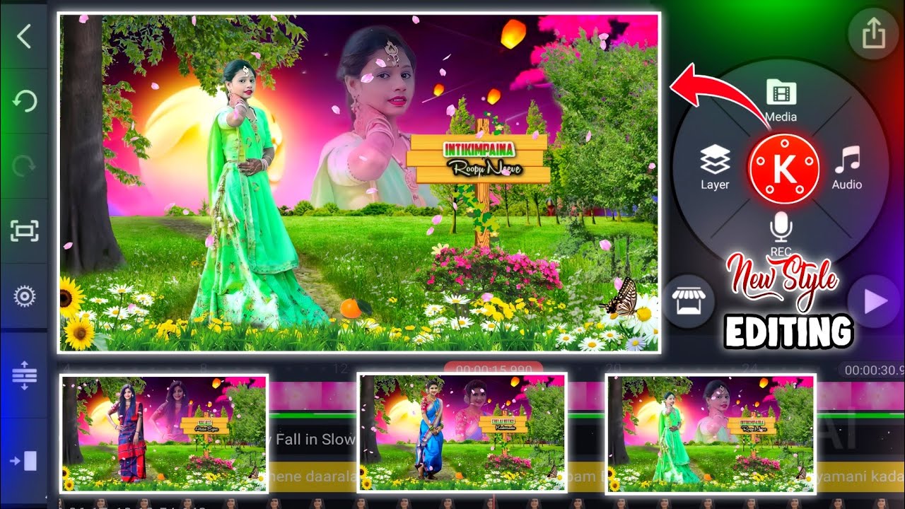 Best Nature Photo Album Lyrical Video Editing in Telugu Kinemaster ...