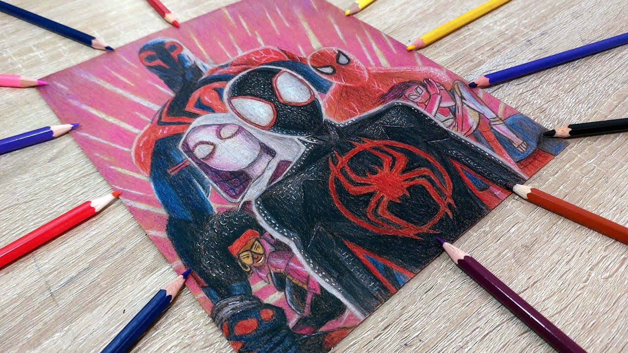 Drawing Spider-Man Across The Spider-verse - Time-lapse - YouTube
