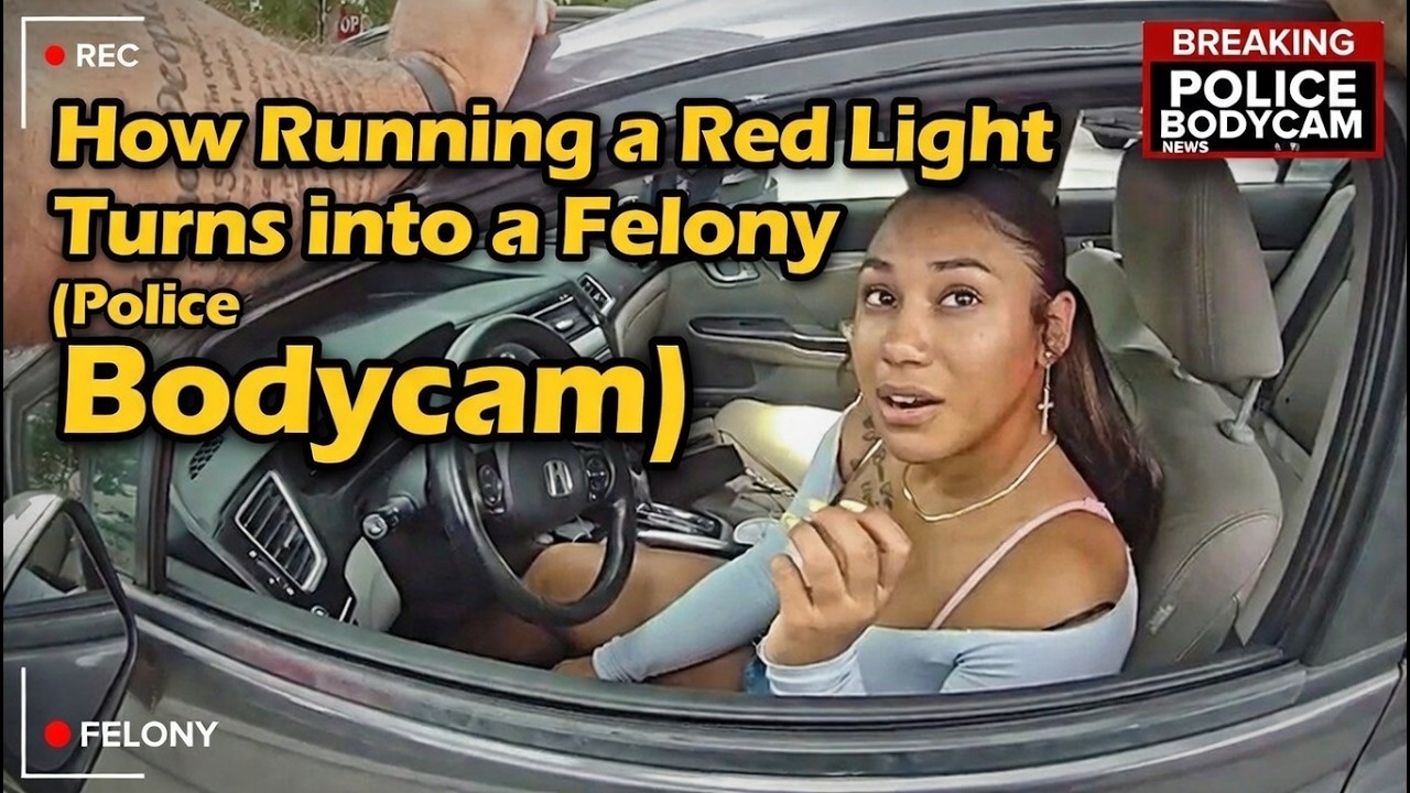 How Running a Red Light Turns into a Felony (Police Bodycam) - YouTube