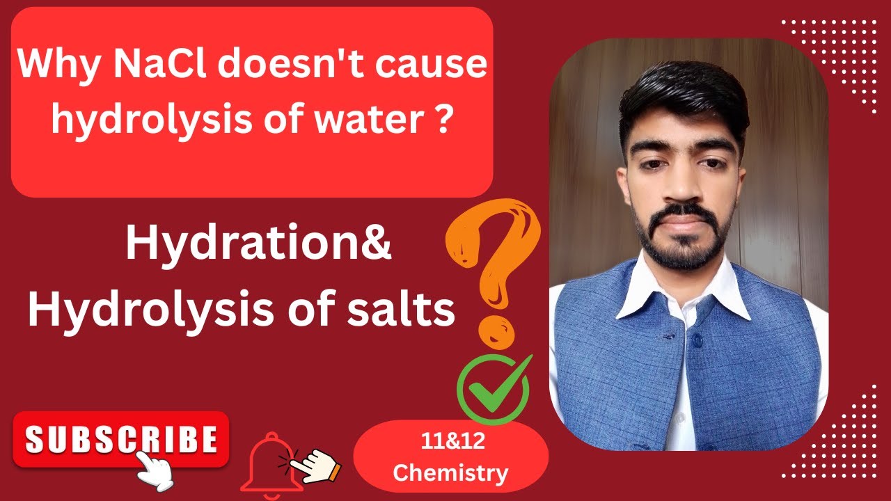 Classification of chloride| hydrolysis| hydration| salts| study with ...
