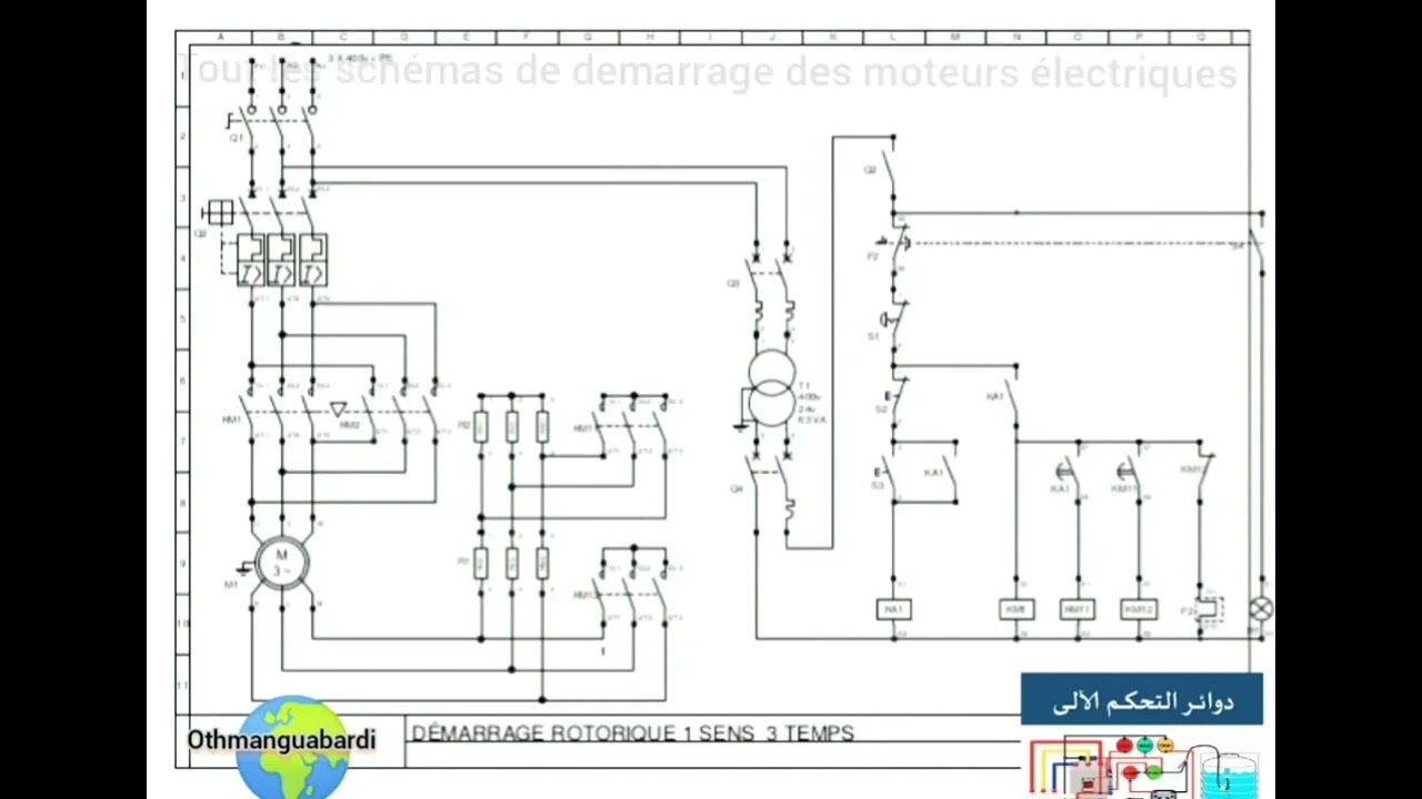 2 schémas électrique différent types de demarrage des moteurs ...