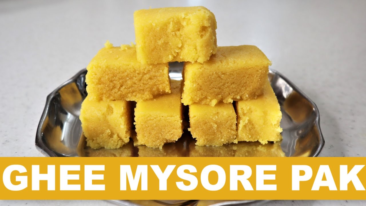 Mysore Pak Recipe Melt In Your Mouth Ghee Mysore Pak Quick Sweet