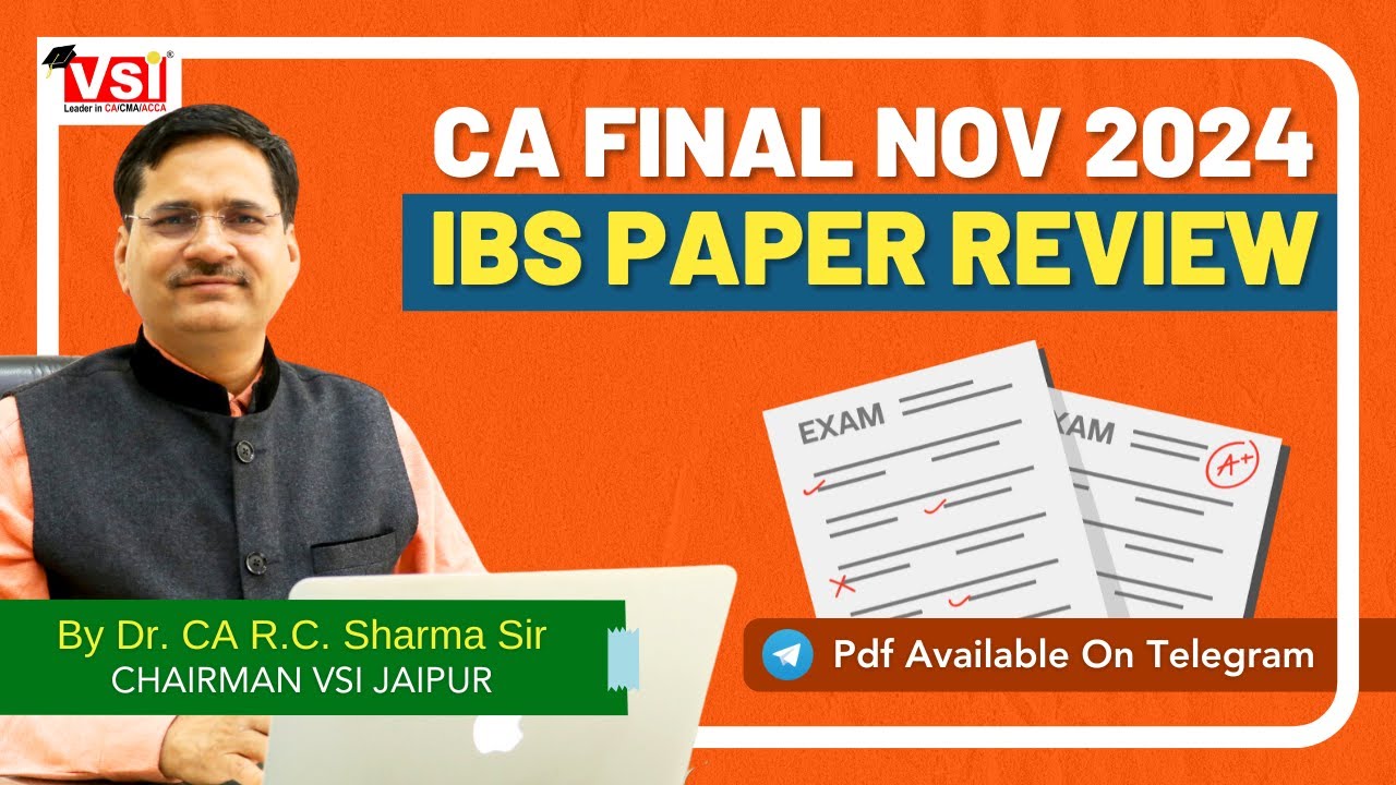 CA Final Nov 24 Integrated Business Solutions | IBS | Paper Review # ...