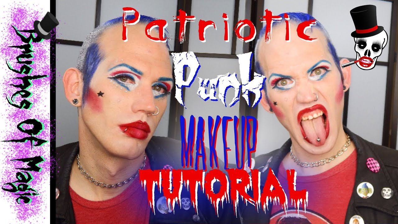 Patriotic Punk Makeup Tutorial | @brushesofmagic - YouTube