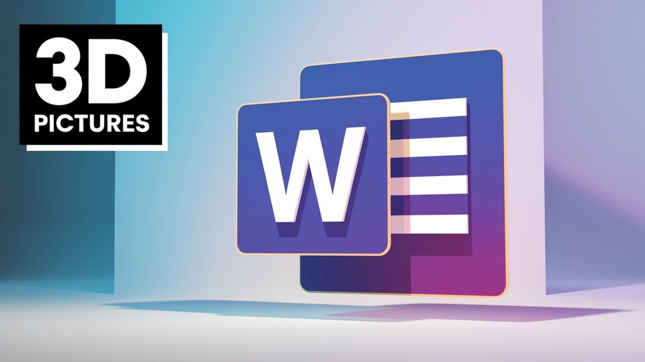 Easiest Way to add 3d pictures in MS Word - YouTube