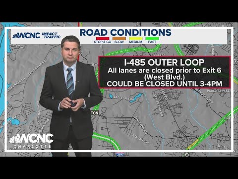 I-485 outer loop closed in west Charlotte - YouTube